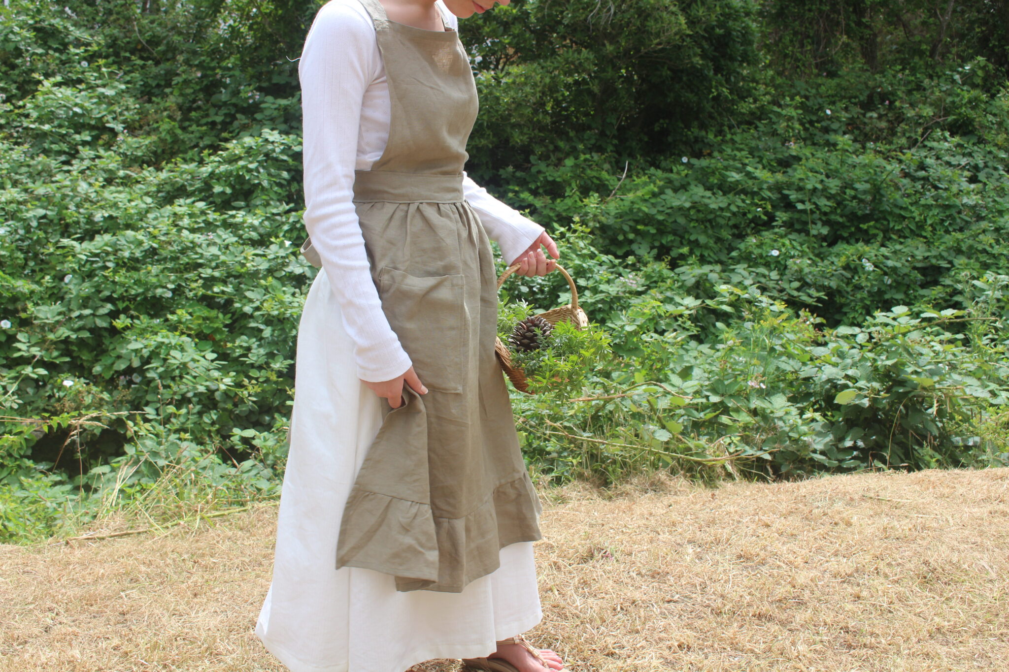 Handmade Linen Apron Dress | The ‘Pinafore’ Apron – Two Doors Down
